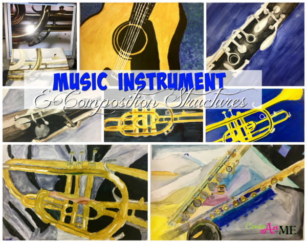 Music Instruments and Composition Watercolor Painting Lesson - Create ...